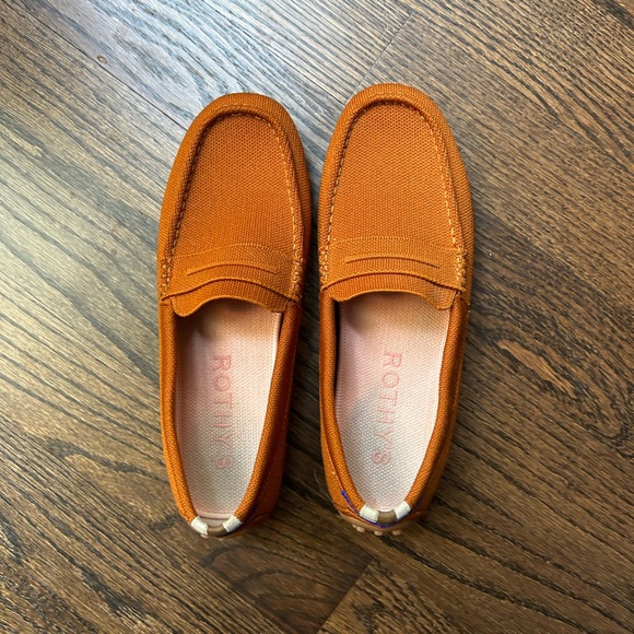 Rothy's | Shoes | Rothys Orange The Driver Loafers Cognac | Poshmark